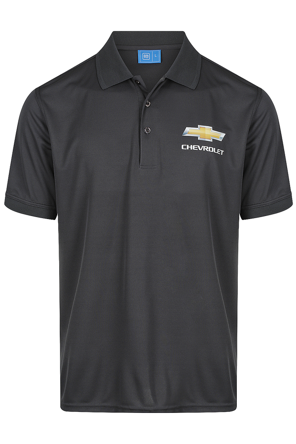 Mens Chevrolet Polo Shirts Performance Charcoal – The Distributor Company